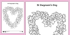Love Spoons Wales Colouring Sheets - Twinkl Cymru