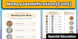 Coin Sorting Cut and Paste Worksheet for 1st-2nd Grade