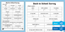 Student Interest Survey | 3rd Grade Resource | Twinkl USA