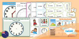 Level 1 Time: Tell Time to the Hour and Half-Hour Using Analogue Clocks ...