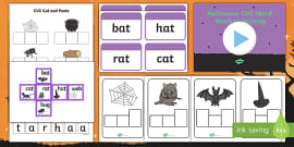 Halloween Themed CVC Word Dice Activity (teacher made)