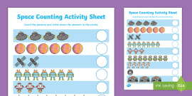 nss, Space I Spy and Count Activity to 20 (teacher made)