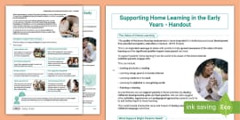 Effective Communication with Parents Handout | EYFS | CPD