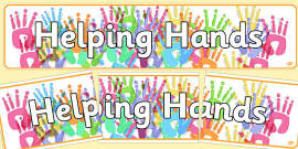 Editable Helping Hands Classroom Jobs Cut-Outs
