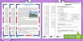 LKS2 Meghan Markle Differentiated Reading Comprehension Activity - Prince