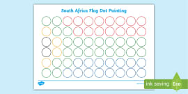 South Africa Flag Colouring Sheet (teacher made)