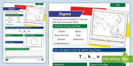 KS1 Japan Word Search - Asia - KS1 (teacher made) - Twinkl
