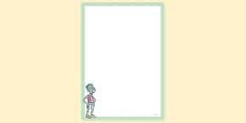 FREE! - Simple Blank Square Alien Page Border | Page Borders