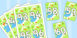 Number Cards: 0 -100 | Printable Everyday Math Number Cards