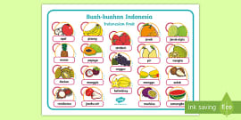Fruit or Vegetable Sorting Activity Indonesian - Twinkl