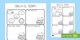 Ficha de completar la frase: El tiempo
