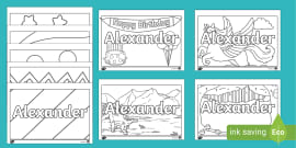 FREE! - Sienna Name Simple Colouring Activity Sheets|Twinkl Resource