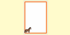 FREE! - Black Horse Page Border | Page Borders | Twinkl
