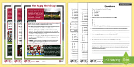 The Rugby World Cup Reading Comprehension KS1