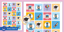 KS2 Graduation Stickers (l'enseignant a fait) - Twinkl