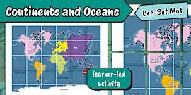 World Map Mat (Compatible with Bee-Bot)