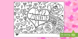 Valentine's Day Things I Love Activity Sheet