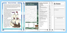 Vasco da Gama Explorer Map Hotspot - Year 4 History - Twinkl