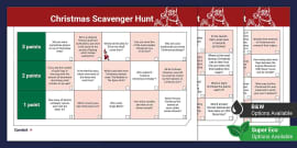 Christmas Sensory Scavenger Hunt (Teacher-Made) - Twinkl