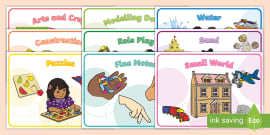 👉 Classroom Area Signs for Kindergarten (Teacher-Made)
