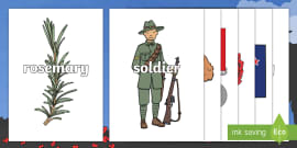 Anzac Day Word Wall Worksheets (teacher made)