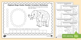 FREE! - Toucan Bingo Dauber Number Formation Worksheets