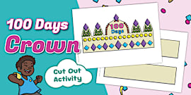 Happy 100 Days of School Crown Craft