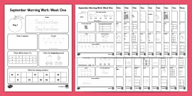 Kindergarten August Morning Work Bundle (Teacher-Made)
