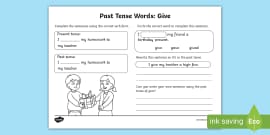 Past Tense Words - Dig Worksheet (teacher made) - Twinkl