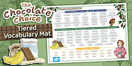 Chocolate Word Mat - Chocolate Words - Twinkl