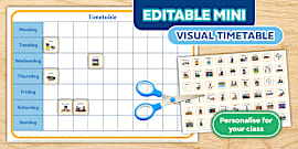 Older Learners: Editable KS3 Visual Timetable