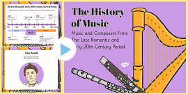 Late Romantic Period and Early 20th Century Music Display