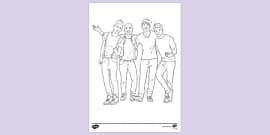 FREE! - Rock Band Colouring Page (Teacher-Made) - Twinkl