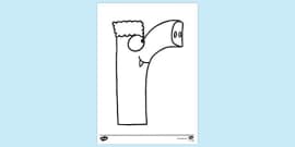 R Sound Loaded Colouring Page (l'enseignant a fait) - Twinkl