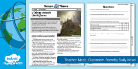 The Viking Raid on Lindisfarne - PowerPoint (teacher made)