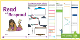 Reading Comprehension Worksheet and Activity Pack