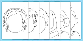 * NEW * Face Outline Template - Primary Resources - Twinkl