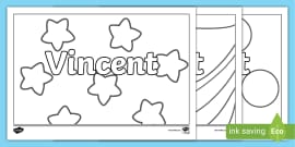 FREE! - * NEW * Violet Name Simple Colouring Activity Sheet