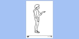 Pointing Finger | KS1 Colouring Sheets | Twinkl Resources