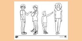 FREE! - Children Playing Catch Colouring Sheet - Twinkl