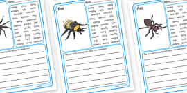 Minibeast Word Search (teacher made) - Twinkl
