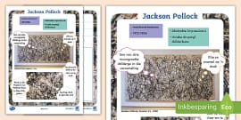 Jackson Pollock Fact File Template,Jackson Pollock - Twinkl