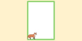 Fox Page Border | Page Borders | Twinkl (teacher made)