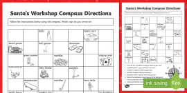 FREE! - 8 Compass Points Worksheet | Year 3 to 6