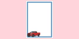 FREE! - Fire Truck Page Border | Page Borders | Twinkl