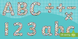 Colourful Cog-Themed Display Lettering (teacher made)