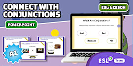 ESL Conjunctions Lesson {Kids}