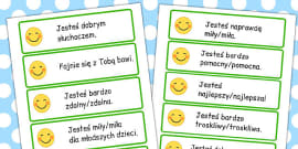 Giving Positive Compliments Prompt Cards (teacher made)
