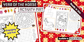 Year of the Horse Chinese New Year Lantern Craft Activity