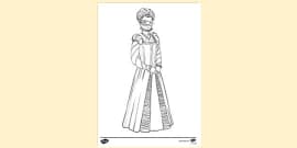 FREE! - Elizabethan Colouring Sheet | Colouring | Twinkl Resources